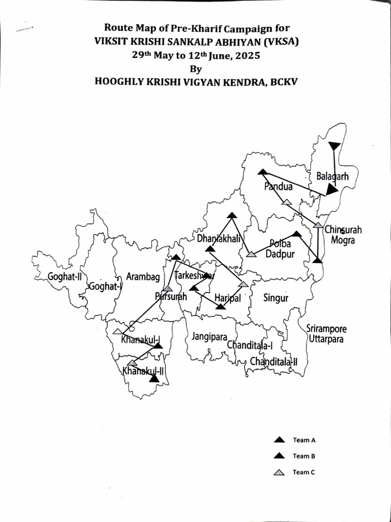 VKSA Route Map for Hooghly KVK | PDF