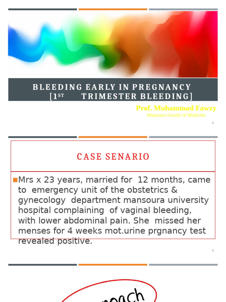 1st Trimester Bleeding | PDF | Pregnancy | Abortion