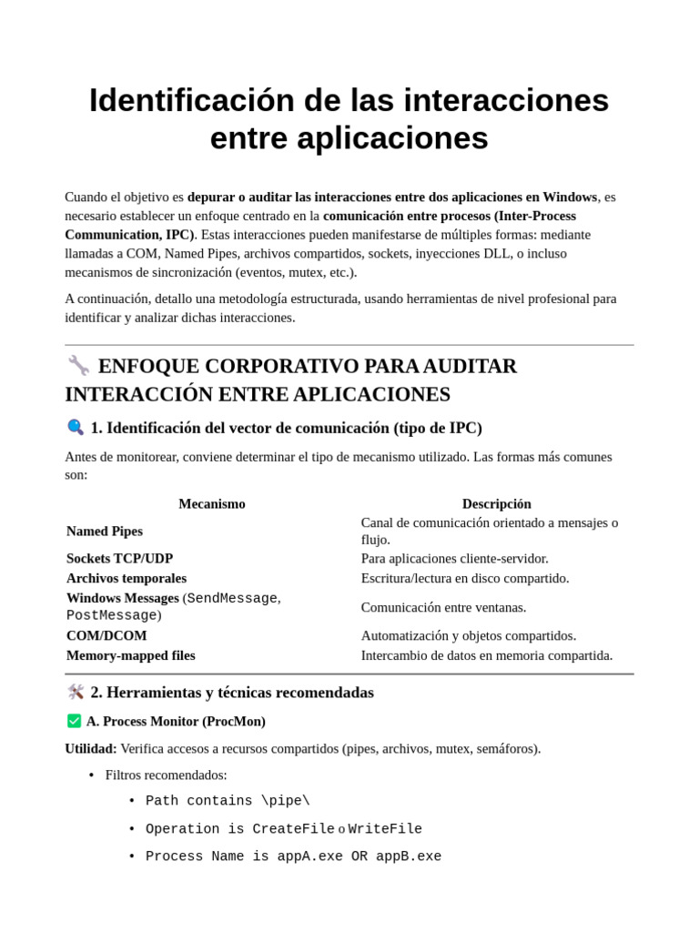 Identificación de Las Interacciones Entre Aplicaciones | PDF | Ciencias ...