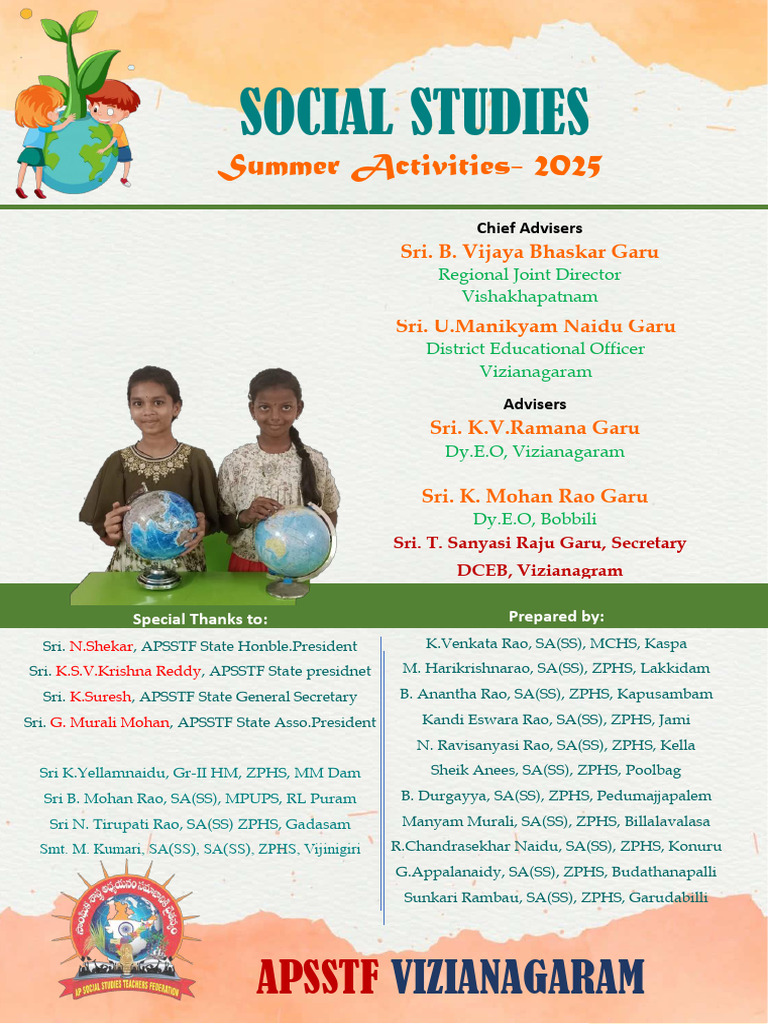 Chaduvu - Summar Vacation Class 6-10 Social Work Sheets by APSSTF VIZIANAGARAM | PDF | Planets ...