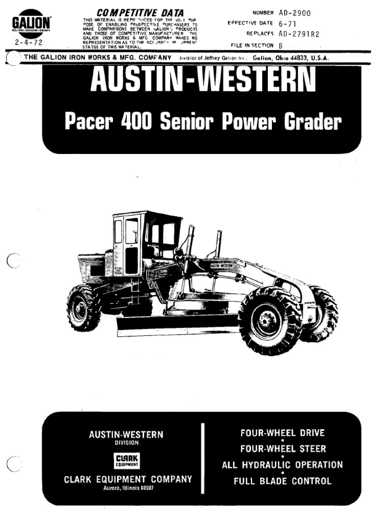 Clark Austin-western Pacer 400sr Info | PDF