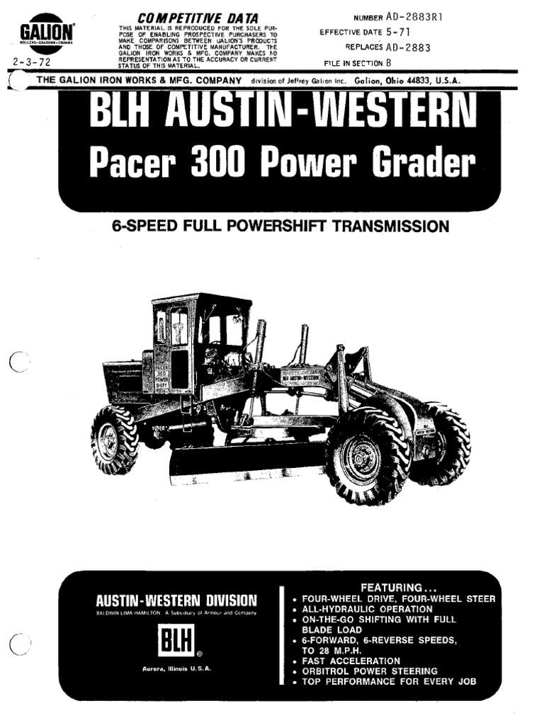 Clark Austin-Western Pacer 300 Info | PDF