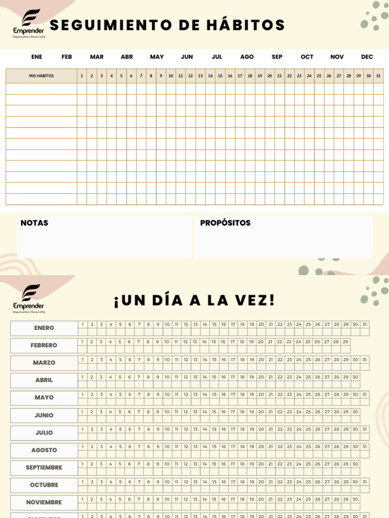 Planeadores para de Seguimiento de Habitos | PDF