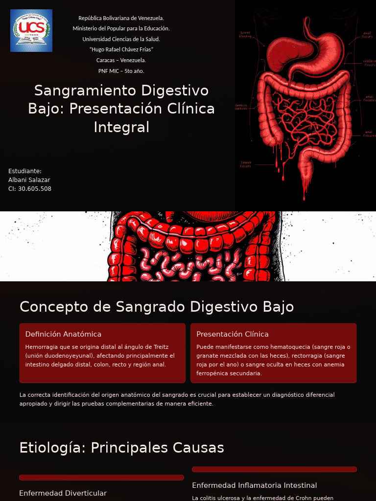 Sangramiento Digestivo Bajo Presentacion Clinica Integral | PDF ...
