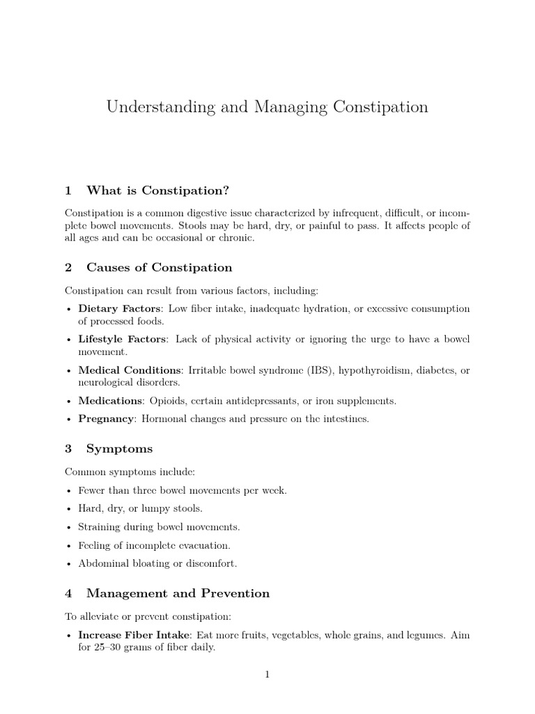 Constipation | PDF