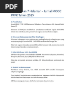 Ringkasan Jurnal MOOC PPPK 2025 | PDF