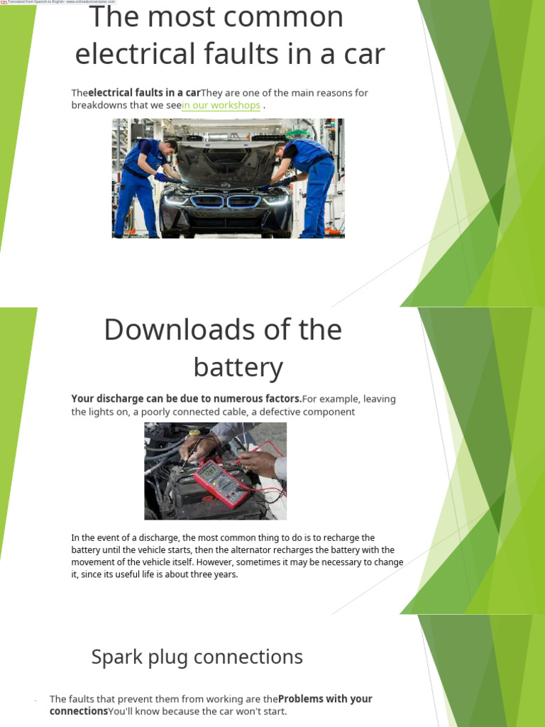 The Most Common Electrical Faults in A Car | PDF | Fuse (Electrical ...