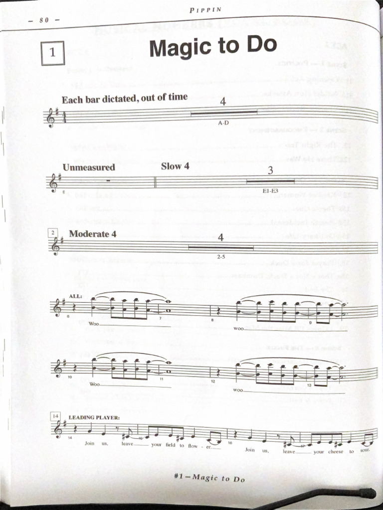 Pippin Songs 1 | PDF