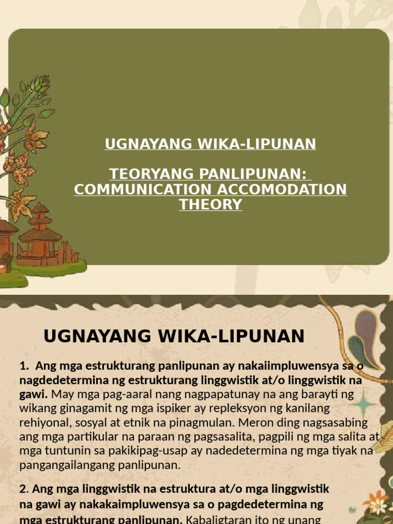 Ugnayan NG Wika, Lipunan... | PDF