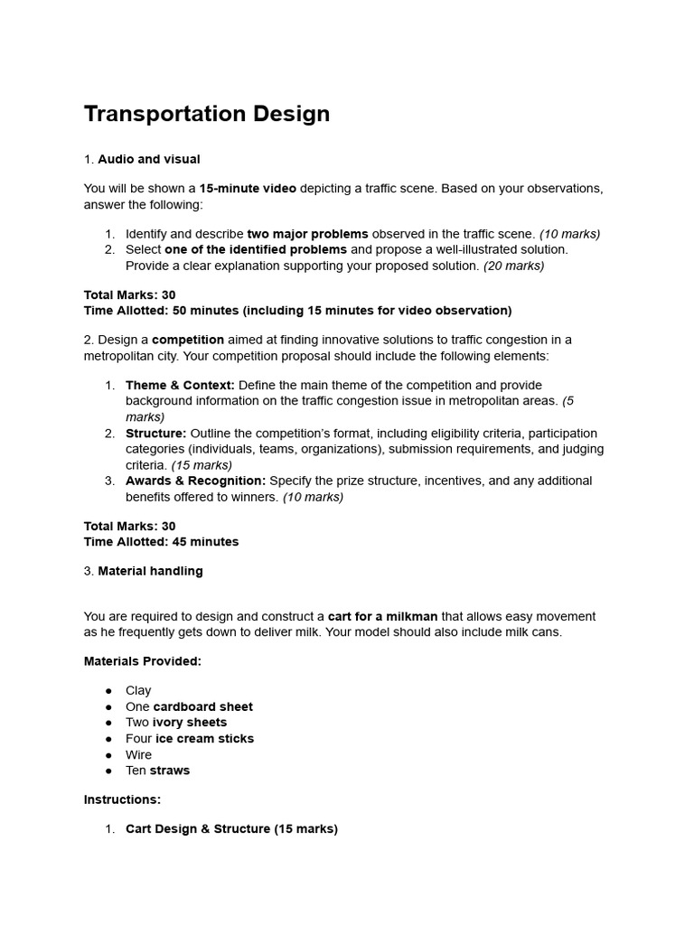 NID 2024 - Master - Studio Test Questions | PDF | Water Scarcity ...