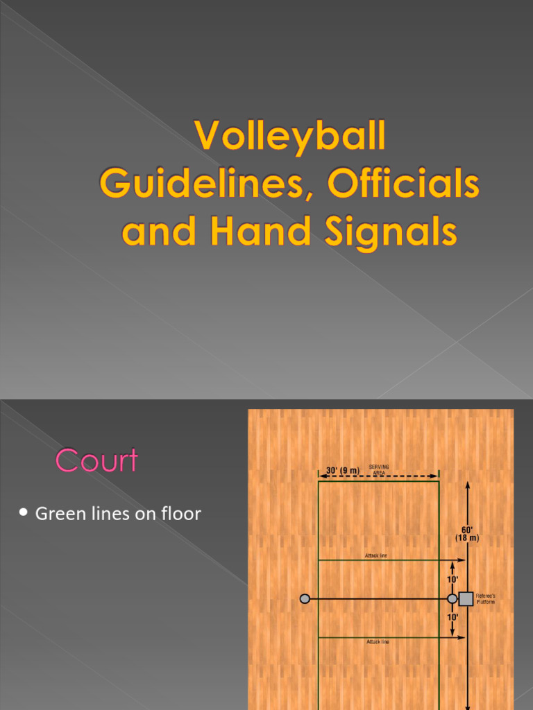 Volleyball Officials Guidelines and Hand Signals | PDF | Ball Games | Team Sports