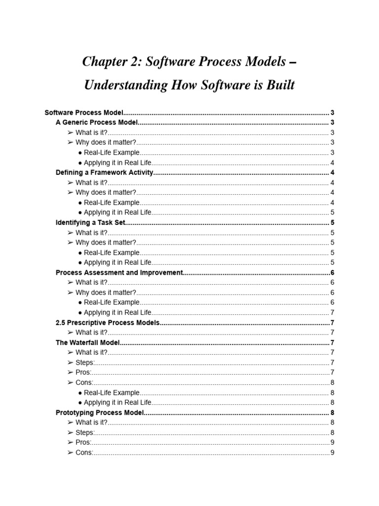 Chapter 2 - Software Process Models - Understanding How Software Is Built | PDF | Software ...