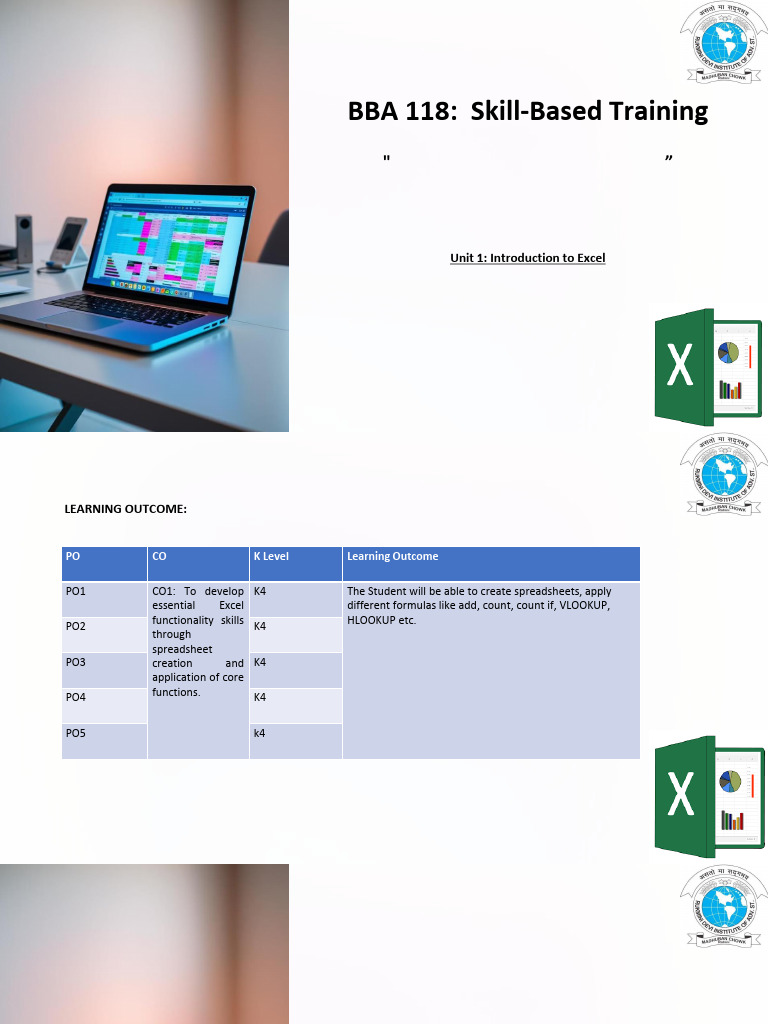 Unit-1 Financial Analysis Using Excel | PDF | Spreadsheet | Microsoft Excel