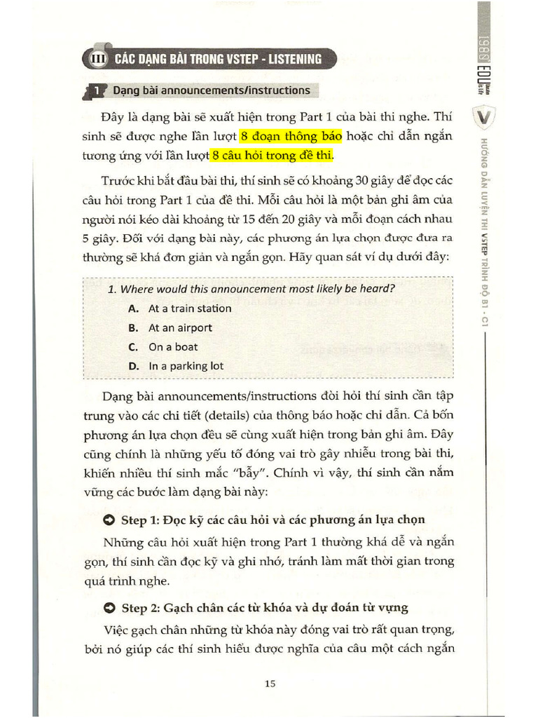 Listening B2 Vstep | PDF