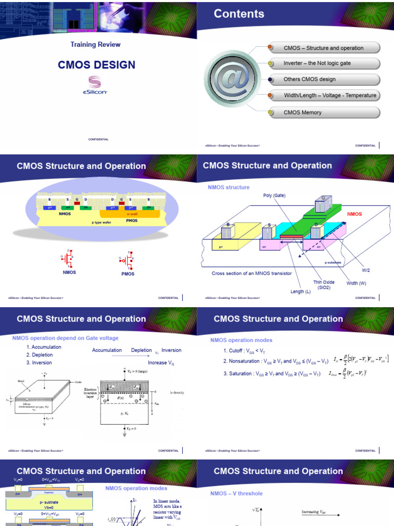 CMOS Design Training Overview | PDF | Mosfet | Cmos