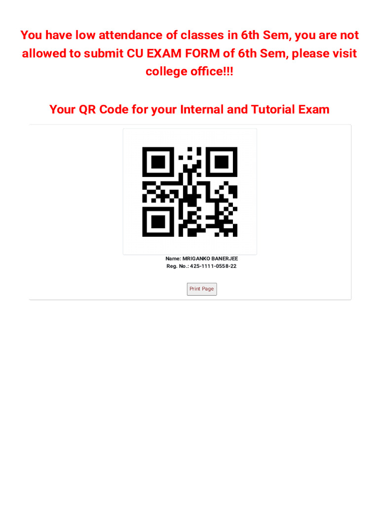 Exam QR Code | PDF