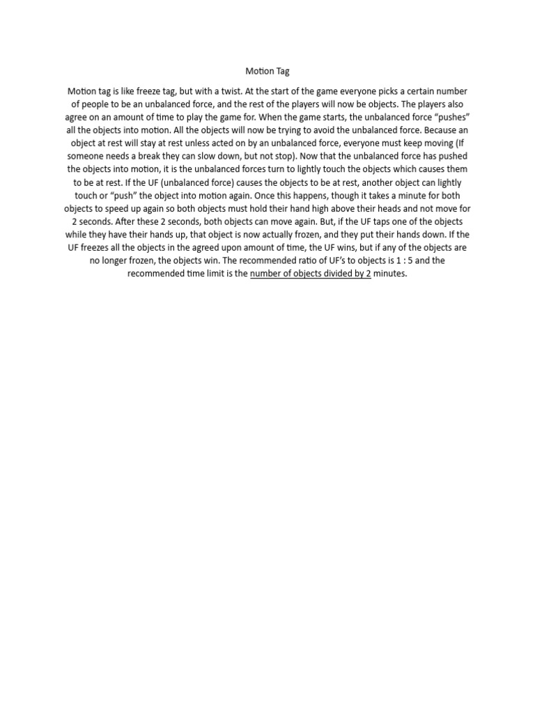 Motion Tag | PDF