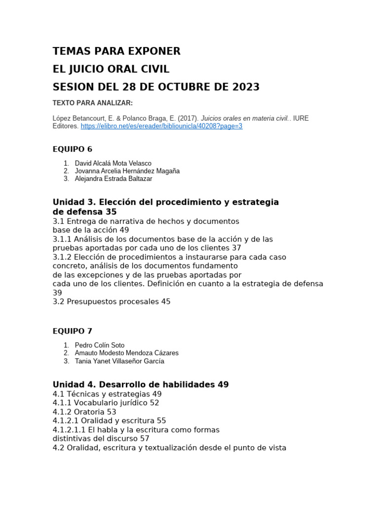 Sesion Octubre Temas para Exponer | PDF | Comunicación humana ...