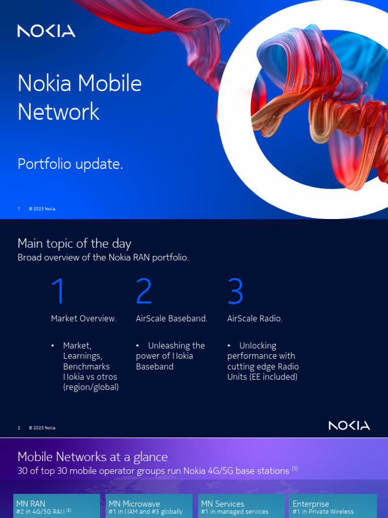 Nokia Mobile Network Portfolio 2025 | PDF | 4 G | Trademark