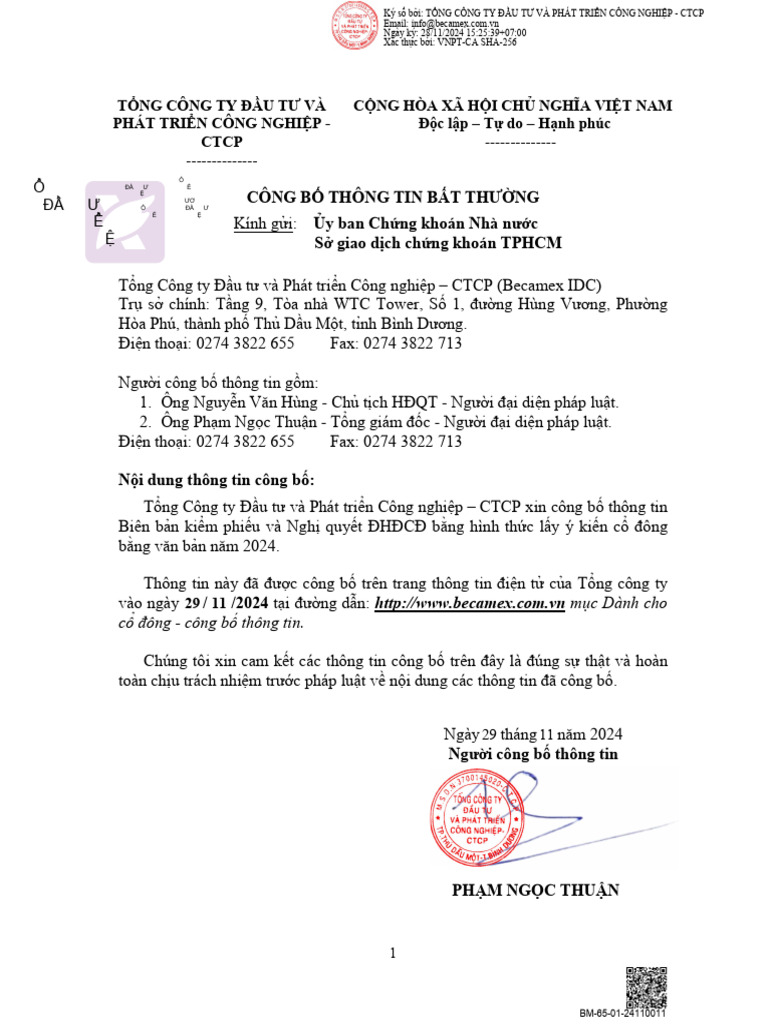 BCM Bien Ban Kiem Phieu Va Nghi Quyet H C Ve Viec Lay y Kien Bang Van ...