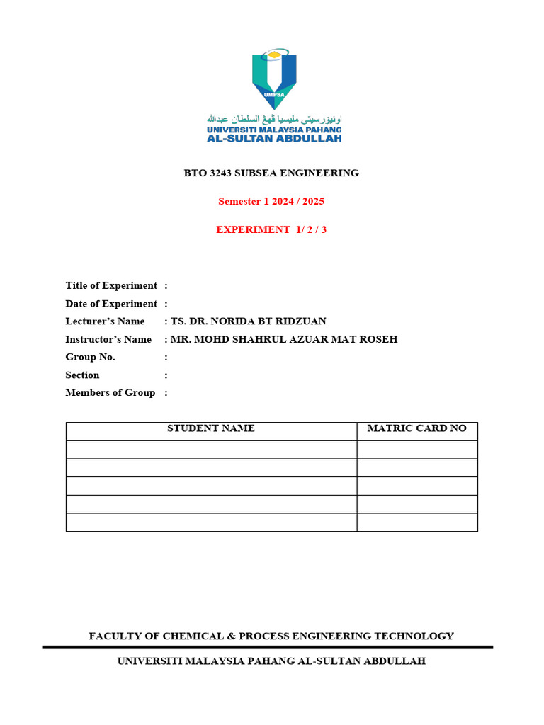 Lab Sheet Exp. 1 - Porosity Determination - Rev.1 | PDF | Experiment ...