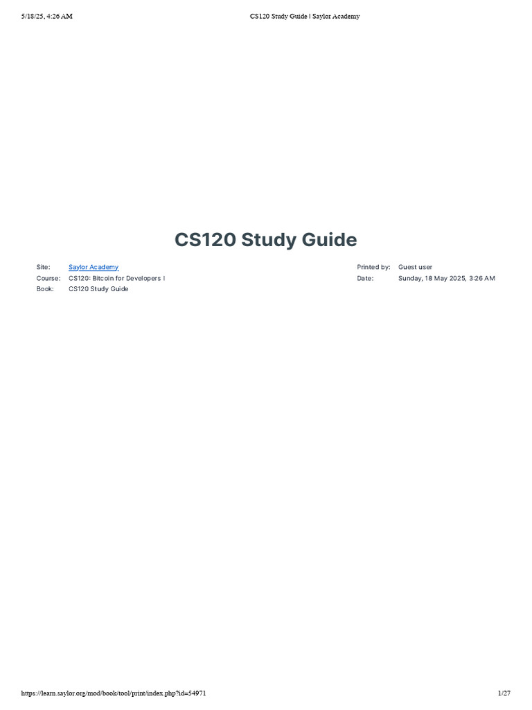 CS120 Study Guide - Saylor Academy | PDF | Key (Cryptography) | Public Key Cryptography