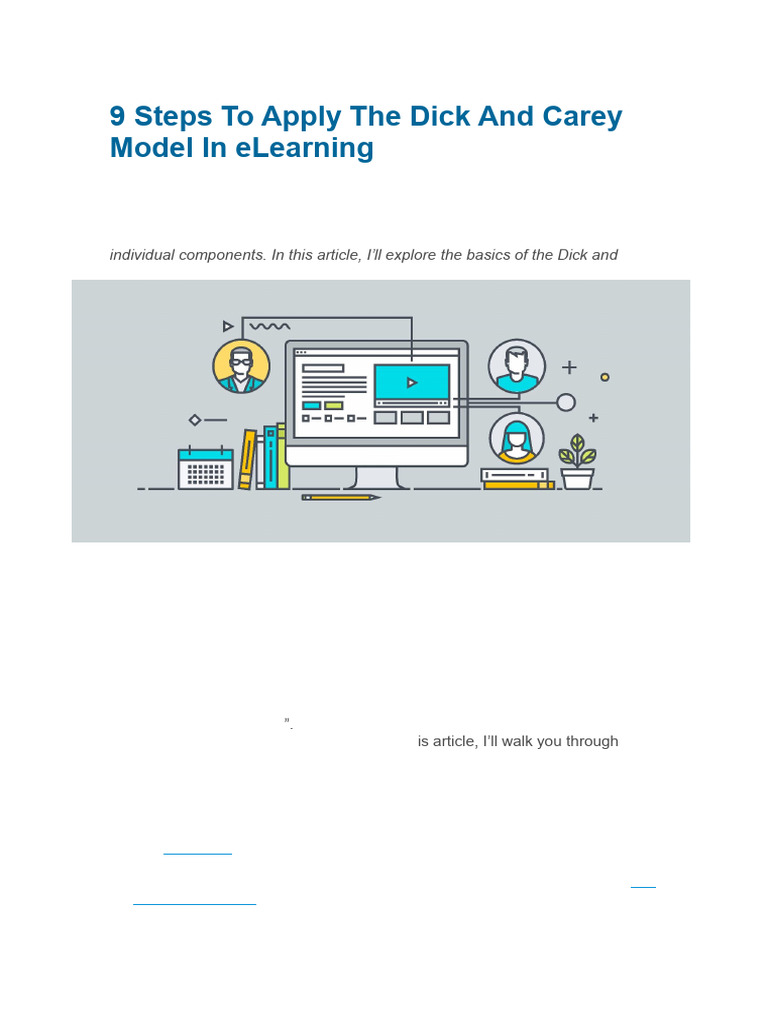 04 (EN) 9 Steps To Apply The Dick and Carey Model in Elearning | PDF ...