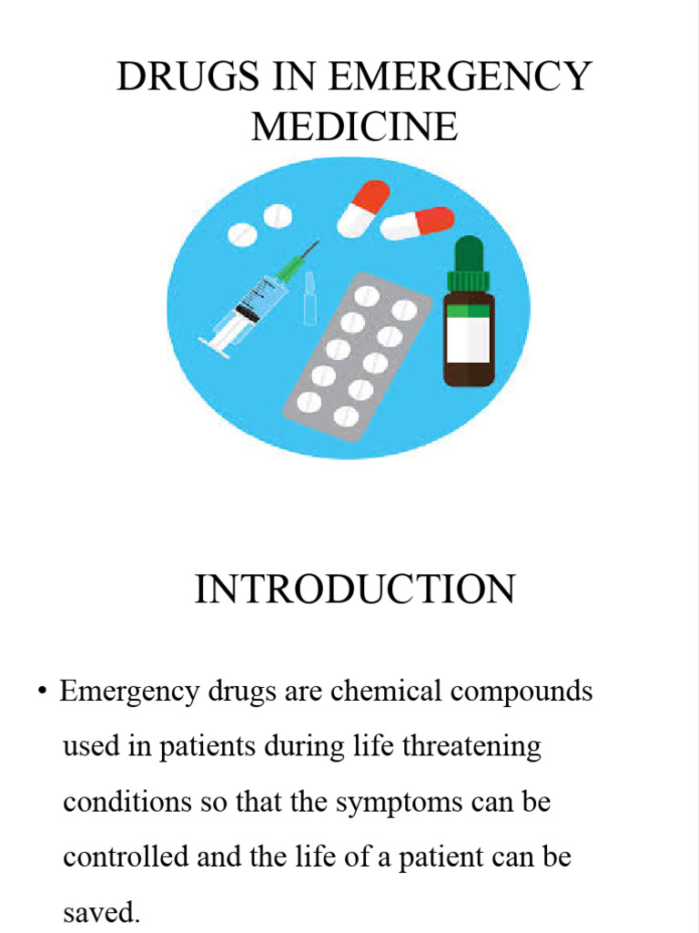 Emergency Drug Overview and Uses | PDF | Aspirin | Vasodilation