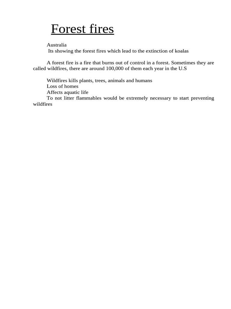 Forest Fires 1 | PDF