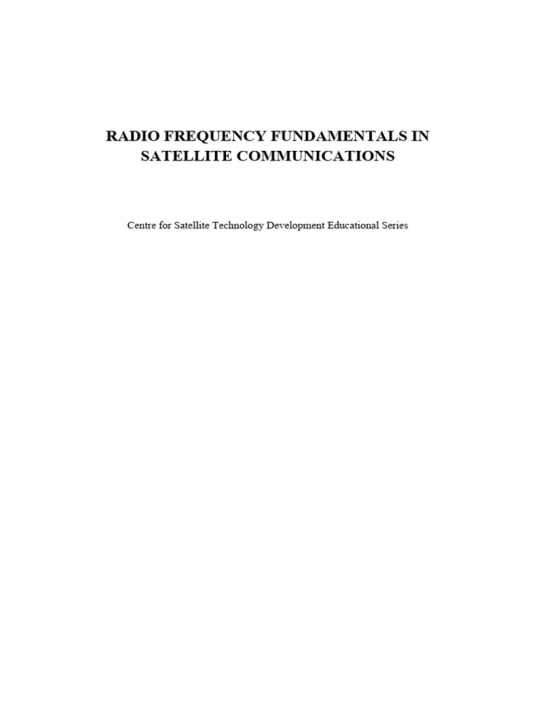 Fundamentals of RF in Satcom1 | PDF | Channel Access Method | Ionosphere