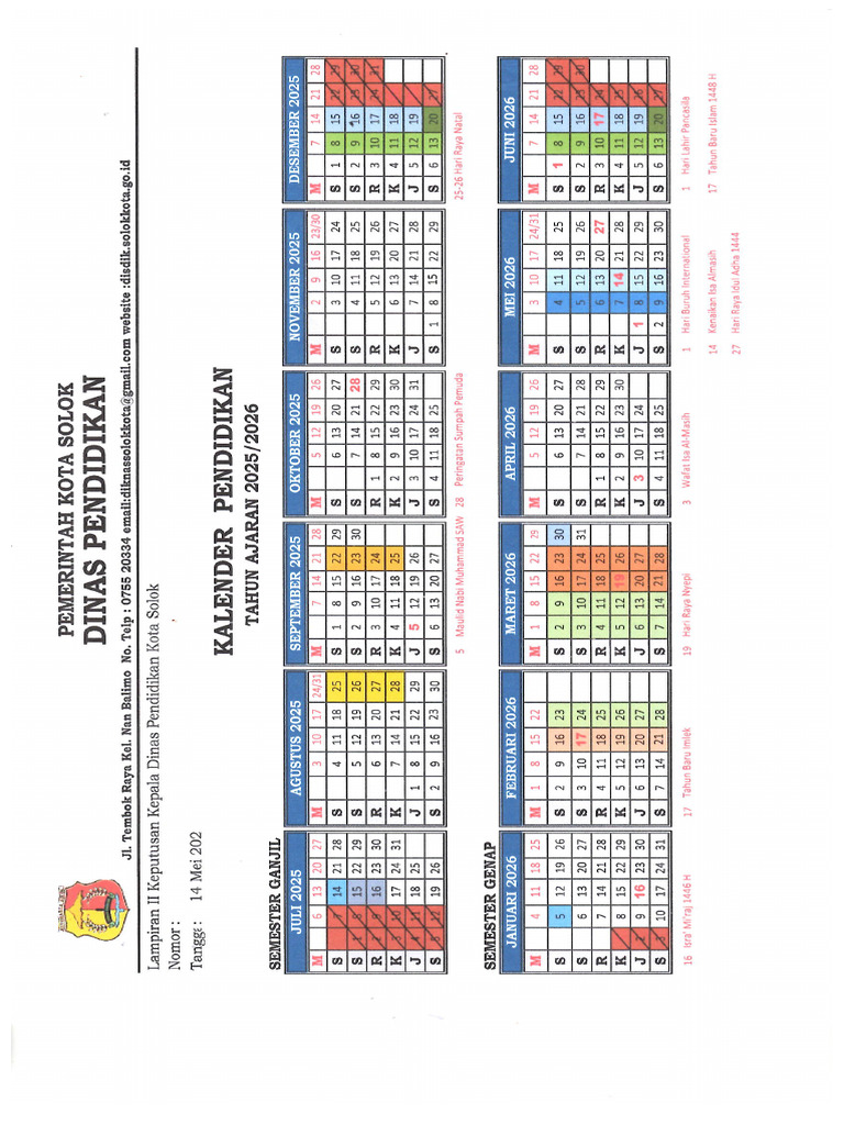 Kalender Pendidikan | PDF