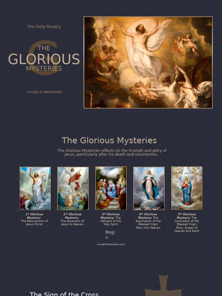 The Glorious Mysteries (Powerpoint) | PDF | Lord's Prayer | Mary ...