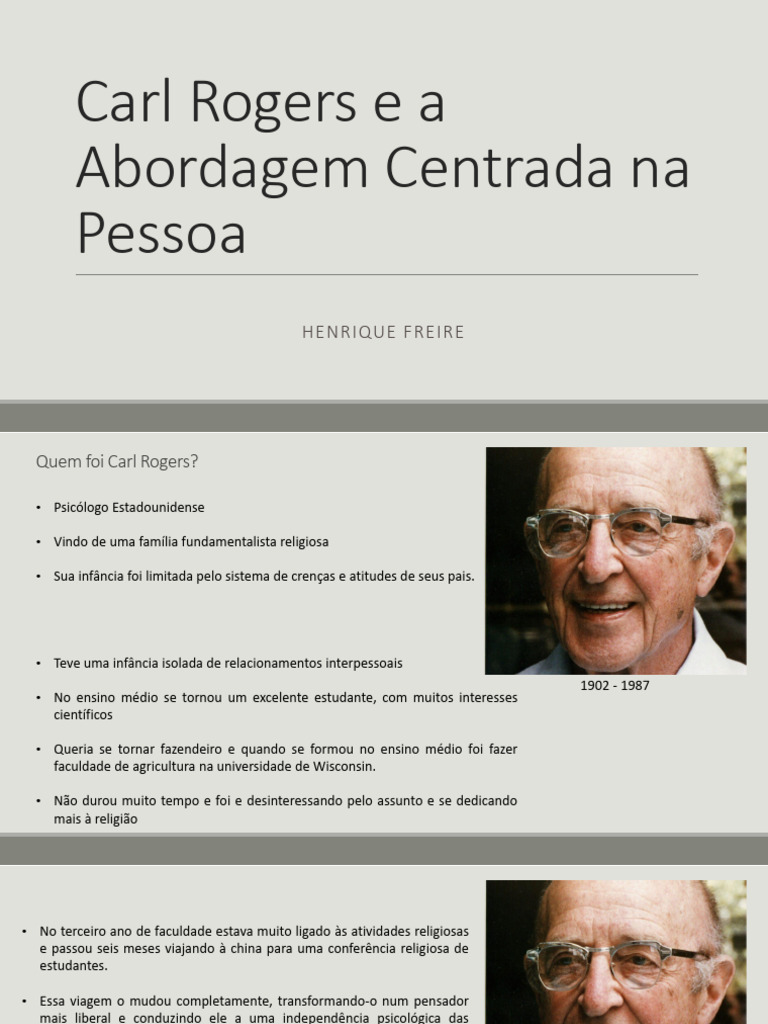Carl Rogers e a Teoria Centrada na Pessoa | PDF | Empatia | Autorrealização