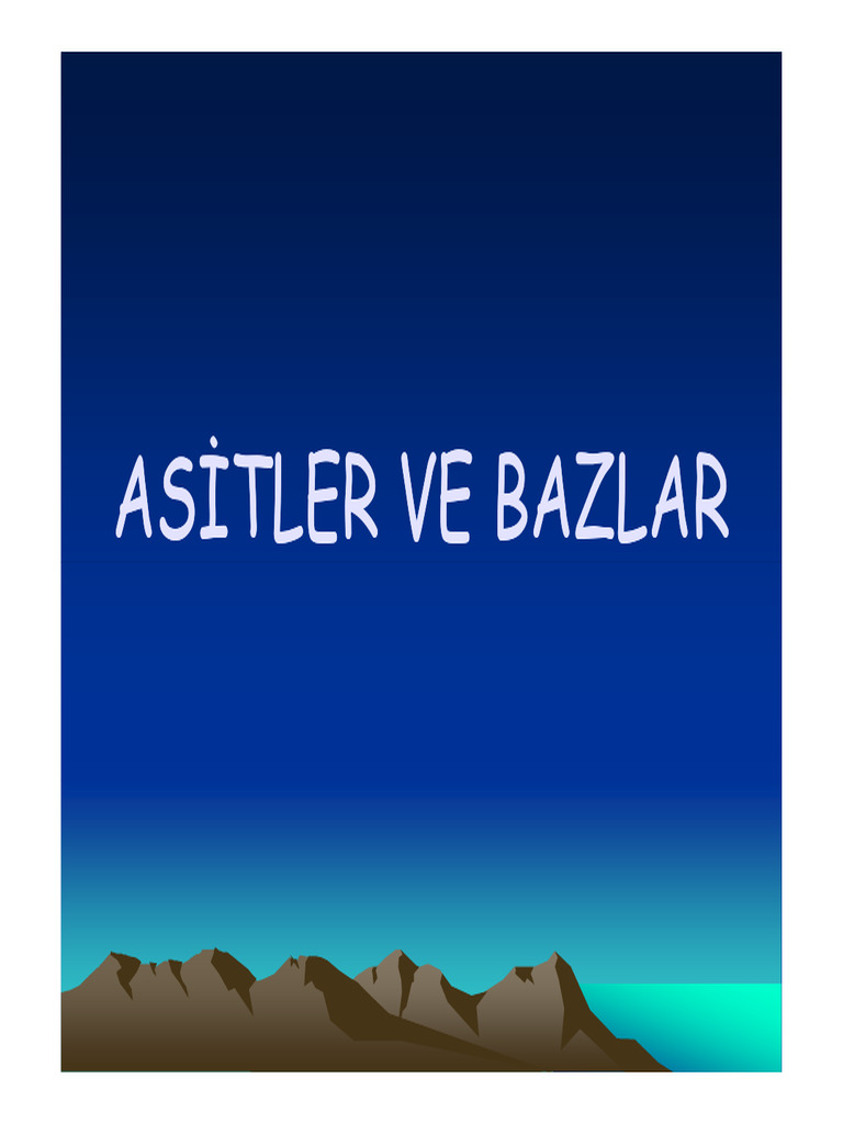 Asitler Ve Bazlar | PDF