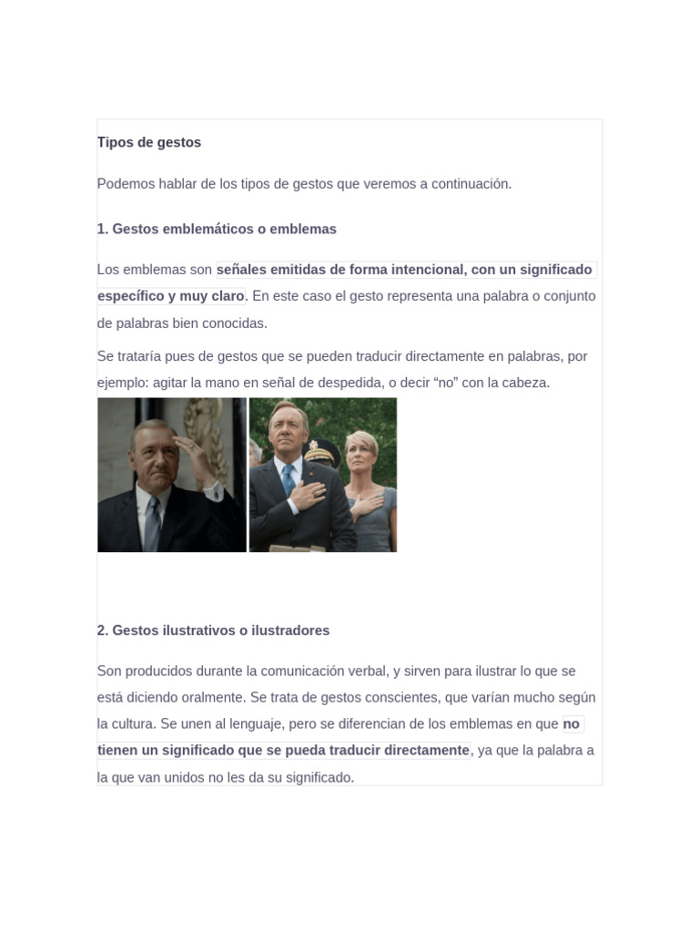 Tipos de Gestos | PDF | Botánica | Zoología