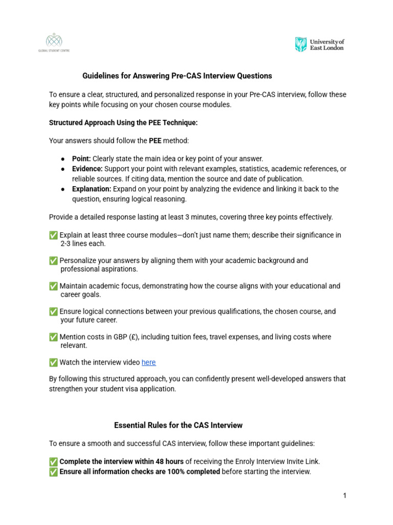 Pre CAS Interview Questions - May 24 - 25 (1) 5 | PDF | Cost Of Living ...