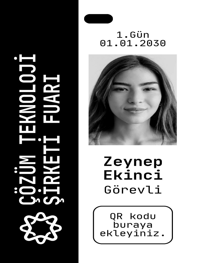 Siyah Minimalist Görevli Giriş Kartı Kartvizit - 20250523 - 195931 - 0000 | PDF