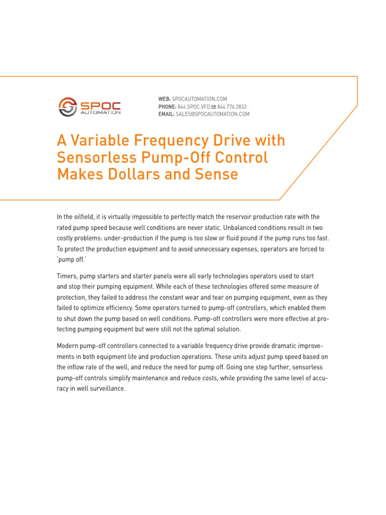 17.02.09 - SPOC - VFD-Dollars and Sense - WB - v3 - FINAL | PDF | Pump