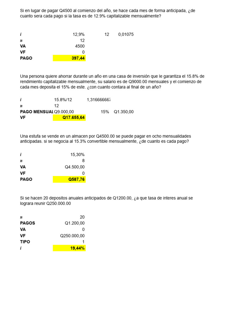 Ejercicios capitulo | PDF