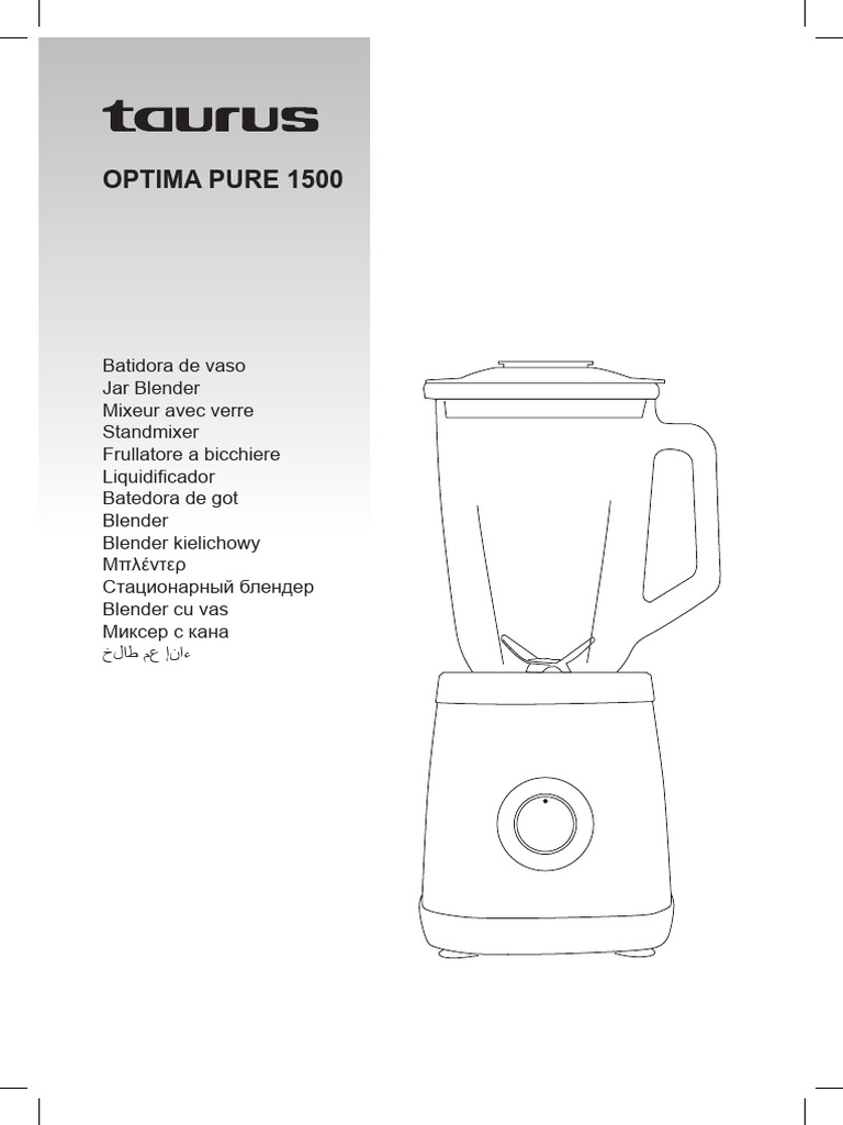 Taurus Optima Pure 1500 Manual | PDF | Agua