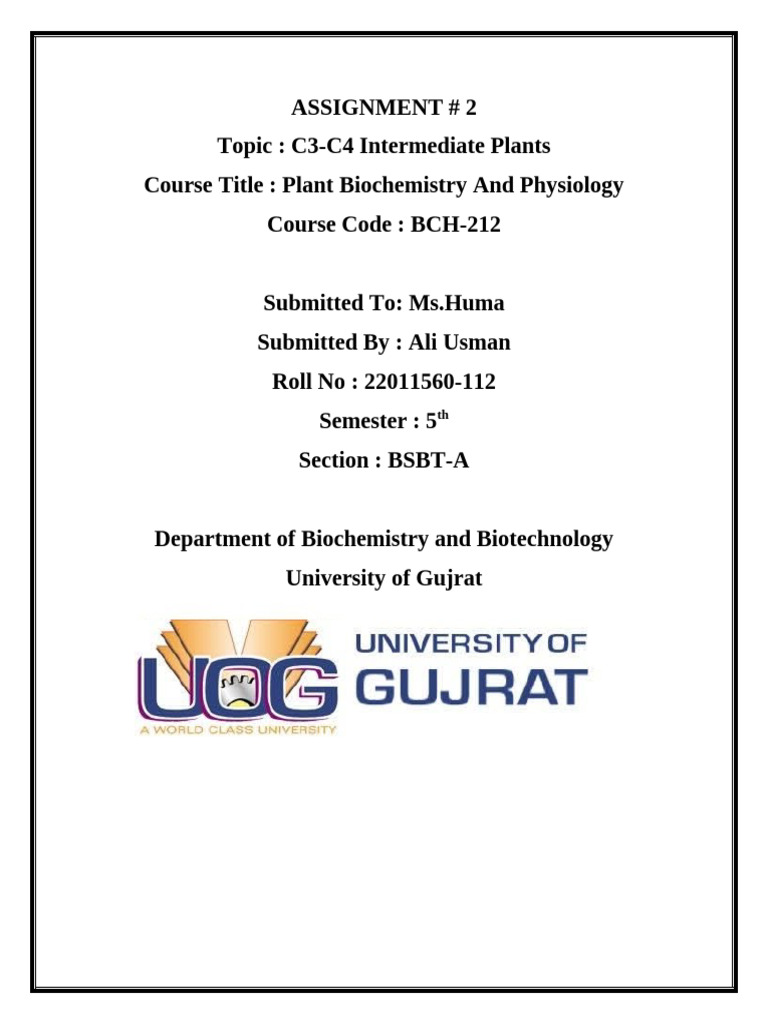 c3-c4 Intermediate Plants | PDF | Photosynthesis | Biology