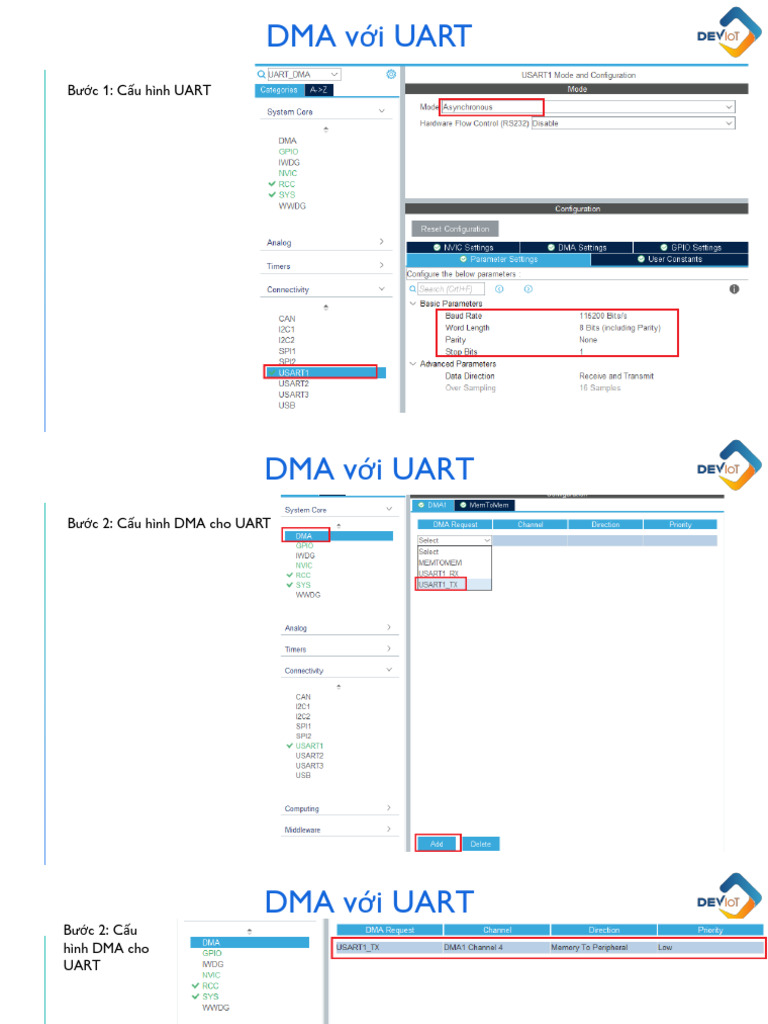 (STM32 Nâng Cao) Bu I 2 DMA V I UART | PDF