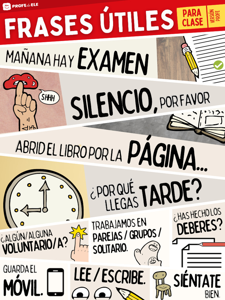 Frases Útiles para Clase - Profes (v.1.0) | PDF