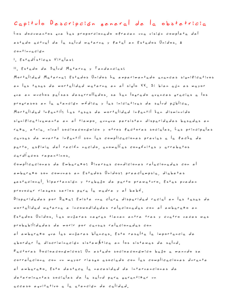 Capitulo Descripción General de La Obstetricia | PDF | El embarazo ...