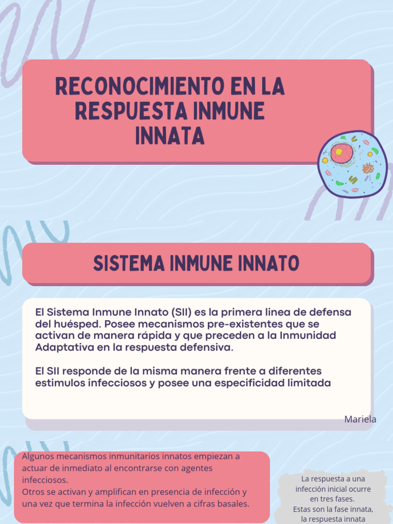 Reconocimiento en La Respuesta Inmune Innata | PDF | Sistema inmune ...
