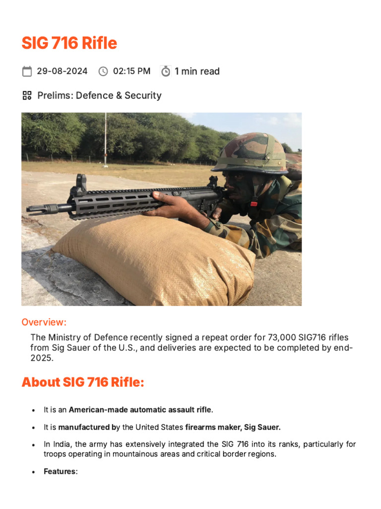 SIG 716 Rifle | PDF