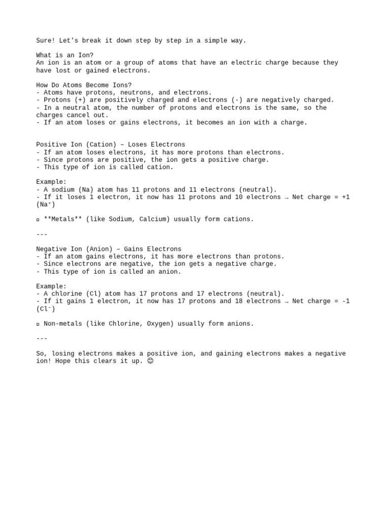 Concept of Ions | PDF