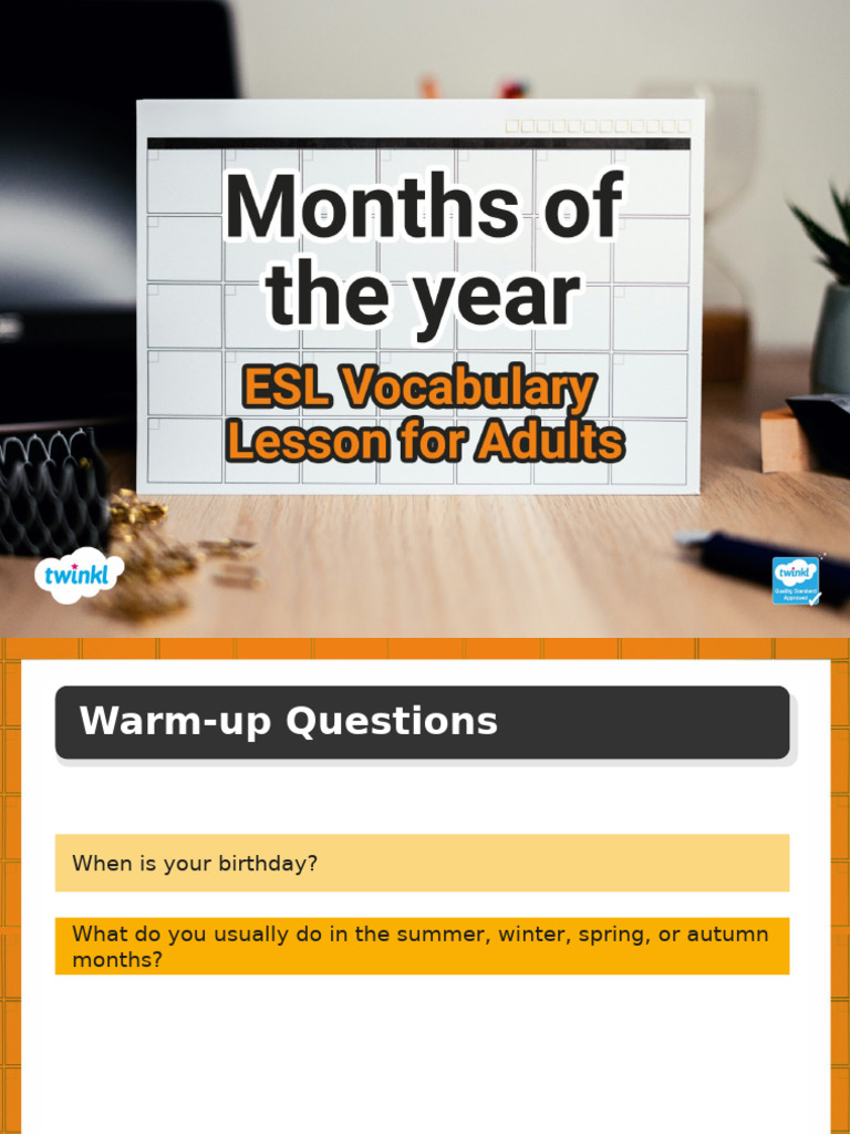 T 1717698485 Esl Months of The Year Vocabulary Powerpoint Adults A1 A2 ...