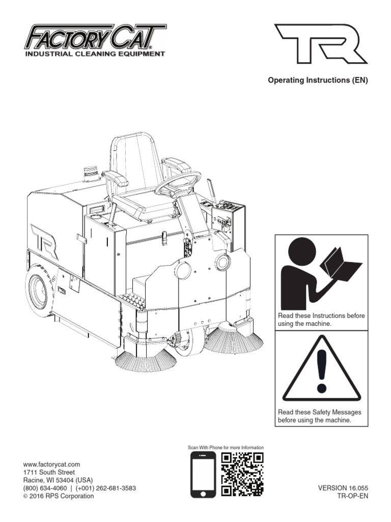Factory Cat Sweeper Operators Manual | PDF | Battery Charger | Mains ...