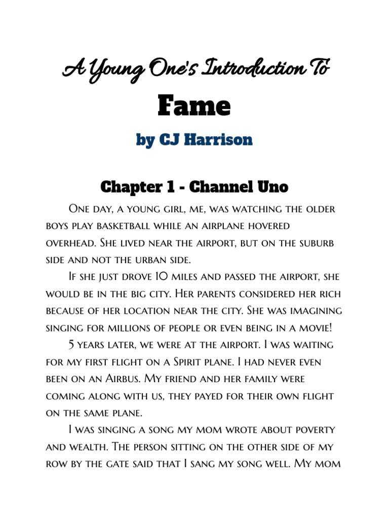 A Young One's Introduction To Fame | PDF
